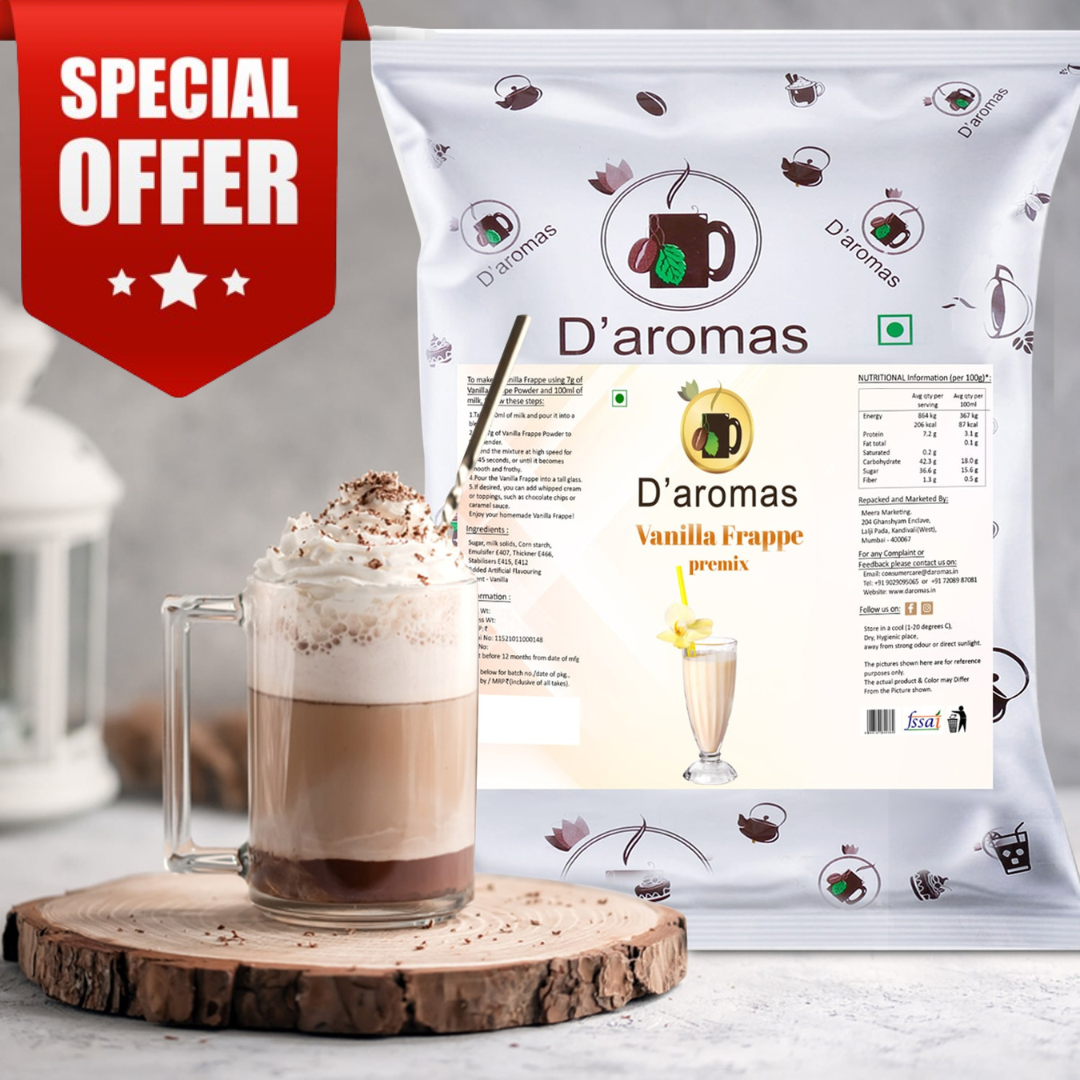 D'aromas Vanilla Frappe Premix Powder. – Daromas